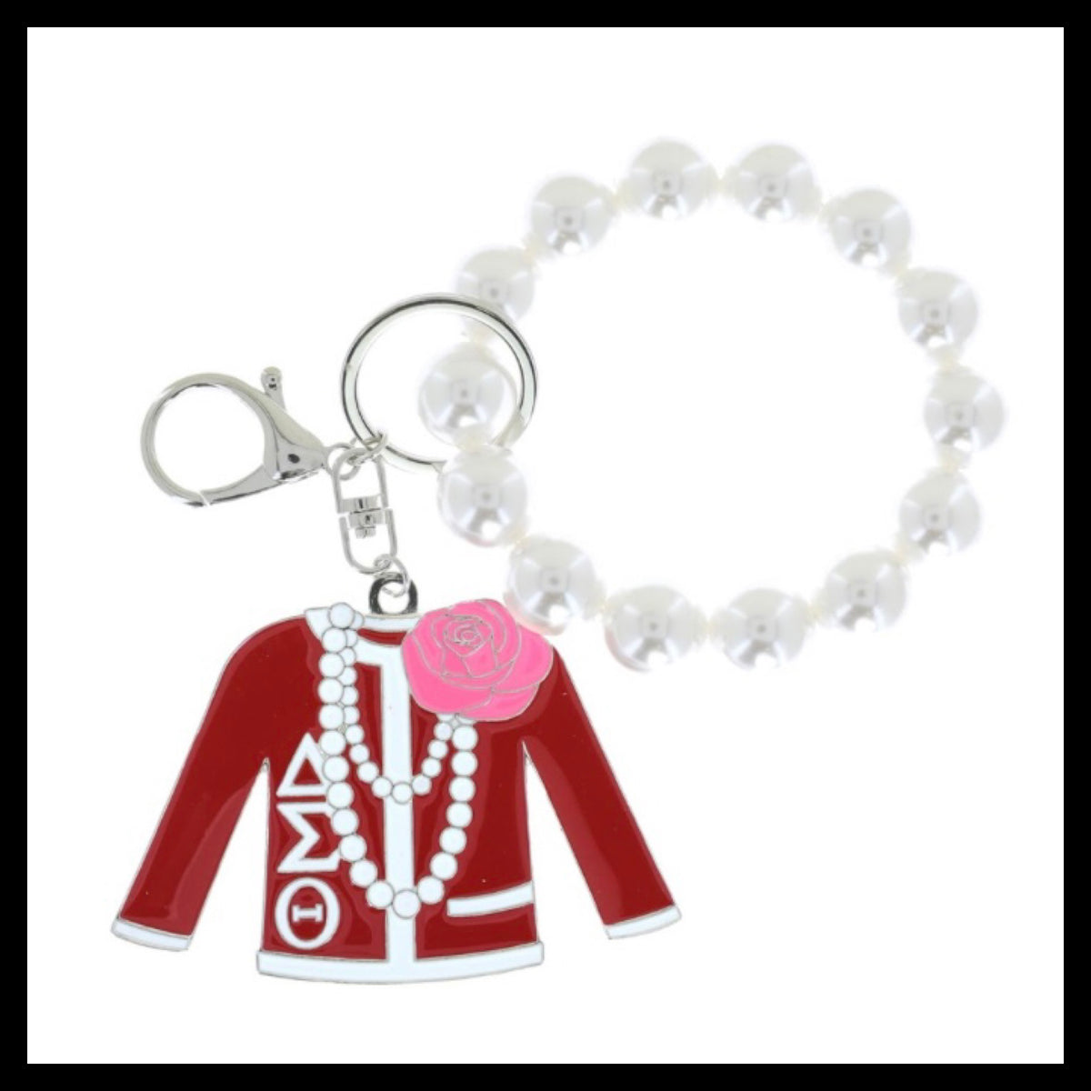 Delta Sigma Theta Sorority Pearl Keychain – Just Bee Cute